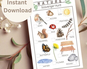 Printable Beach Scavenger Hunt, Outdoor Activities, Games for Kids ...