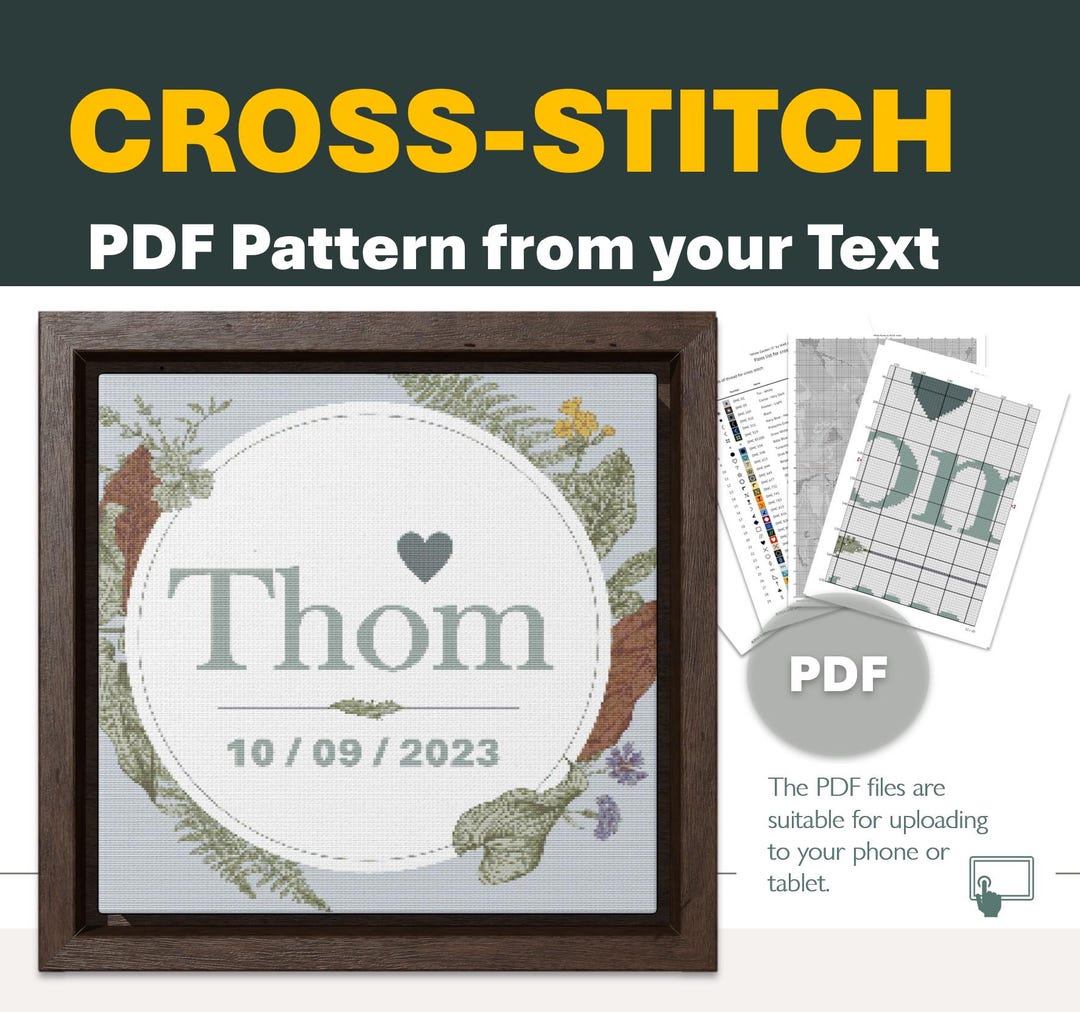 Custom Your Baby Name Cross Stitch Pattern, Convert the Photo to a ...