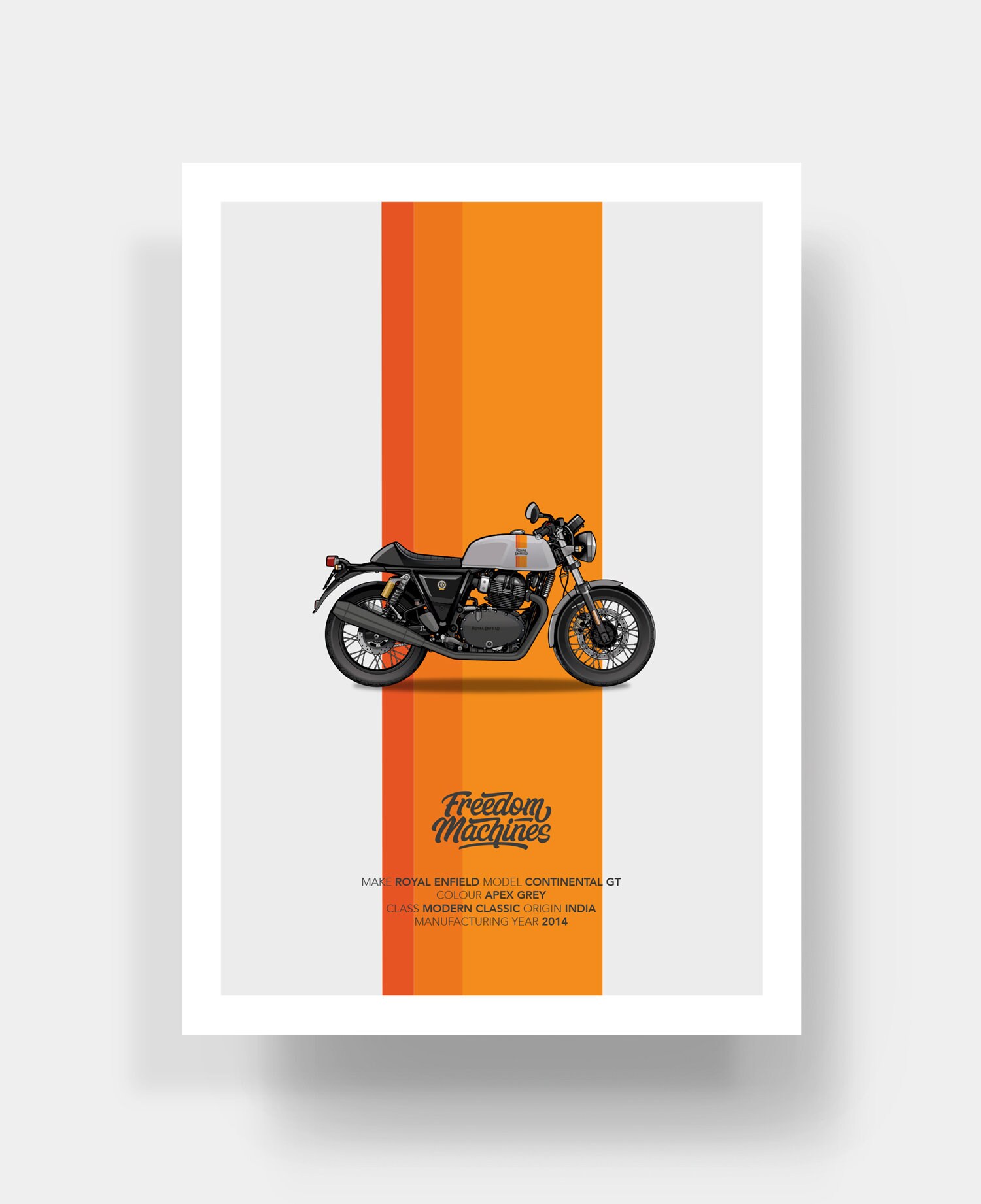Royal Enfield Continental GT Poster Apex Grey limited - Etsy