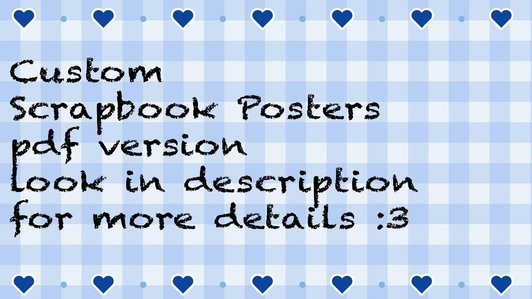 Custom Scrapbook Posters - Etsy