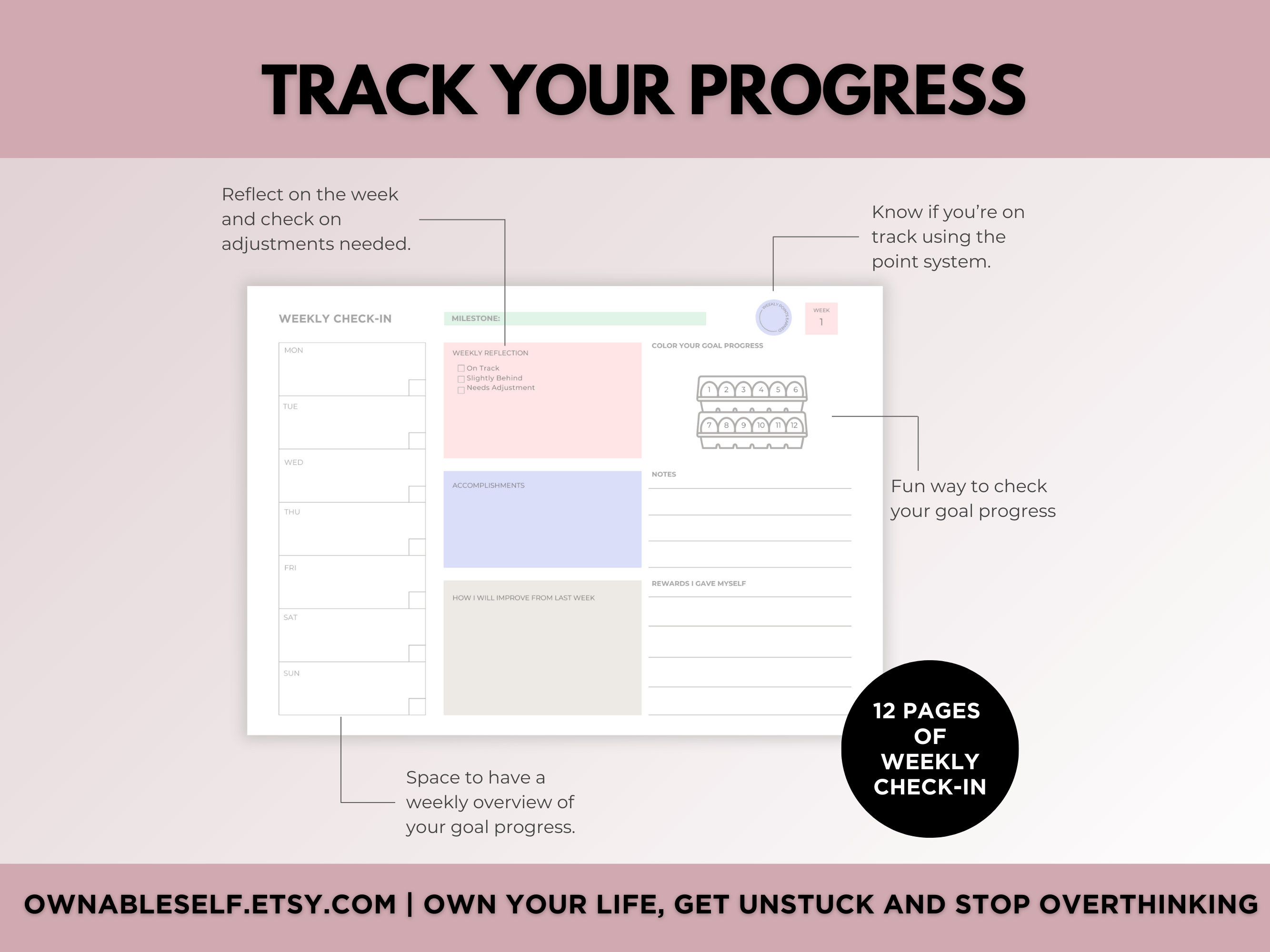 Goal Setting Journal, Printable Goals Tracker, How to Achieve Your ...
