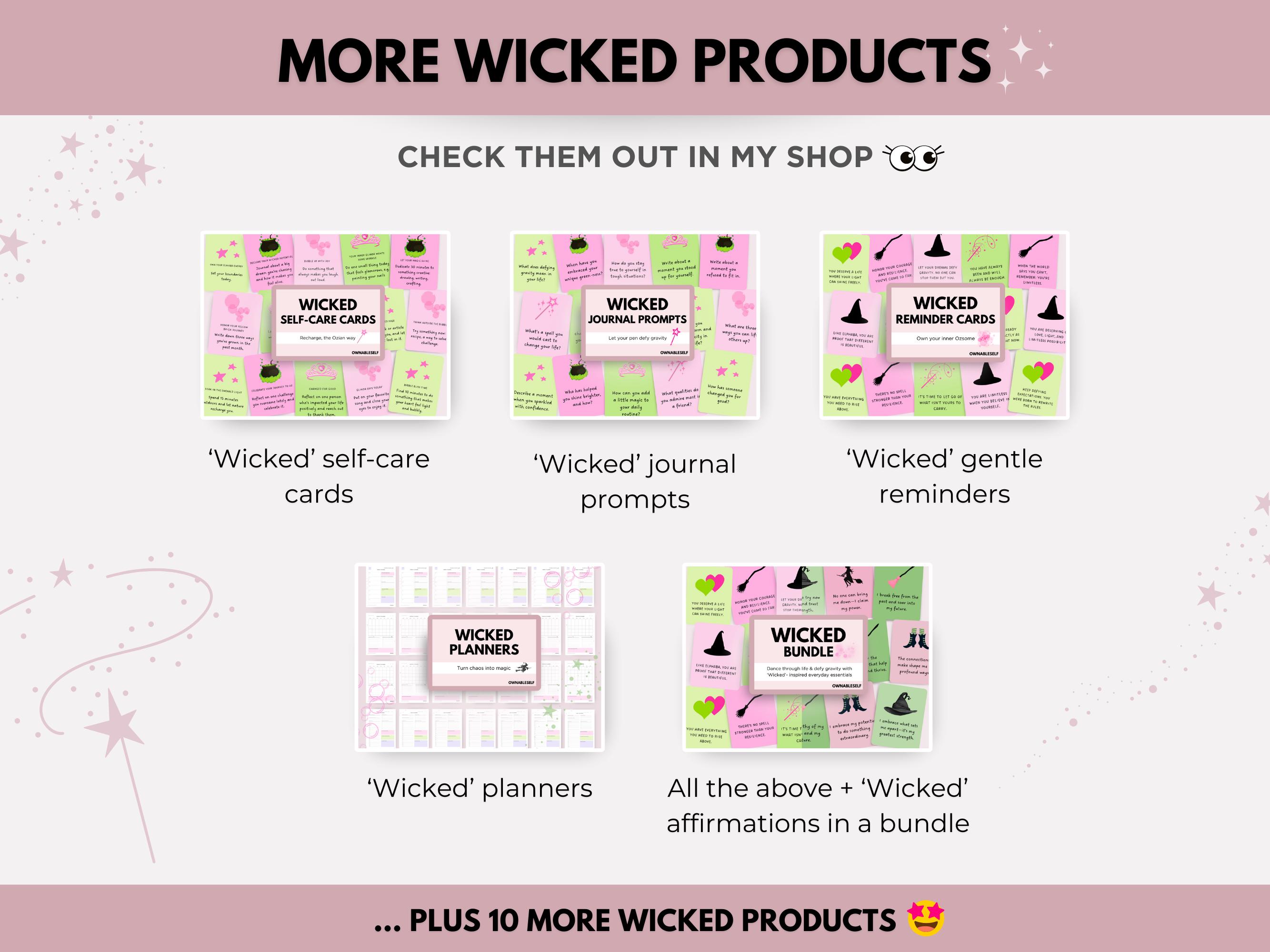 Wicked Musical Quote, Wicked Fan Gift, Wicked Inspired Affirmation ...