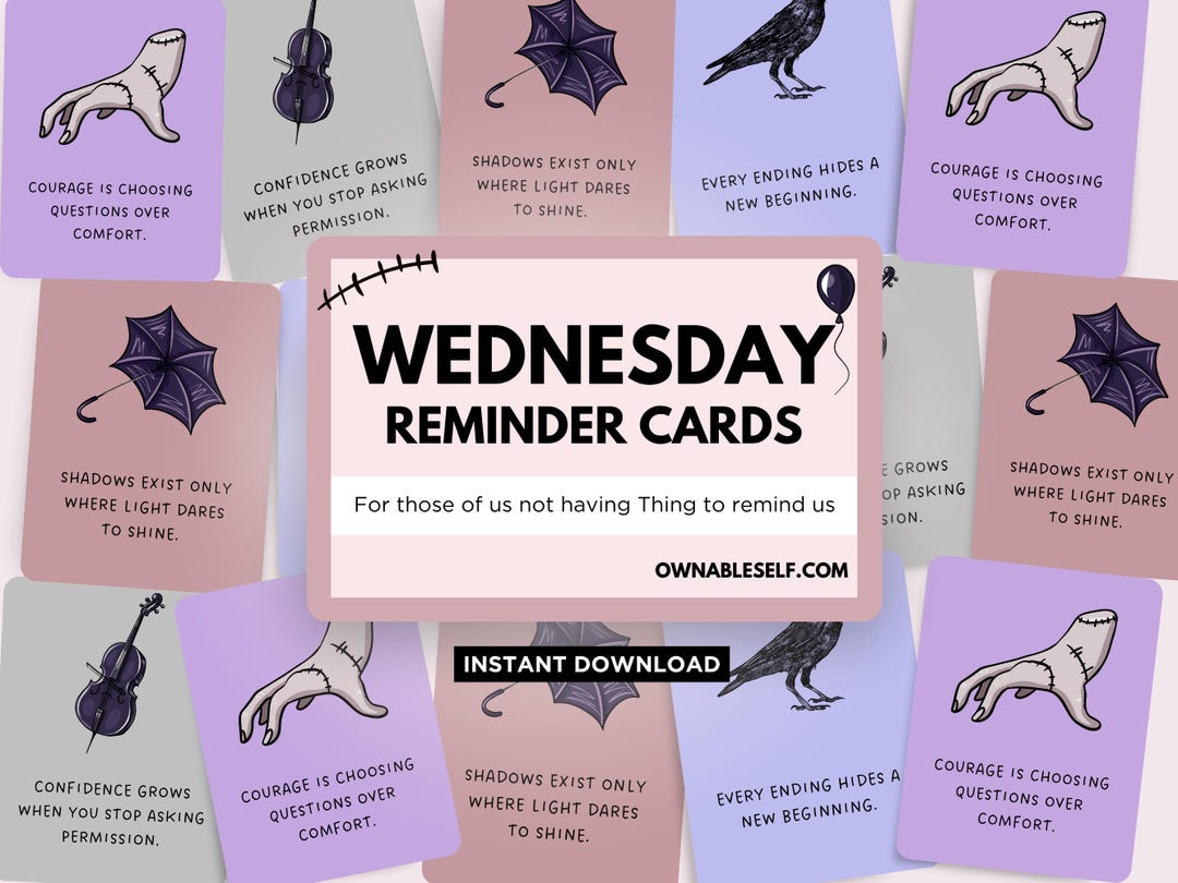 Wednesday Addams Gentle Reminders, Addams Family Fan Gift, Wednesday ...