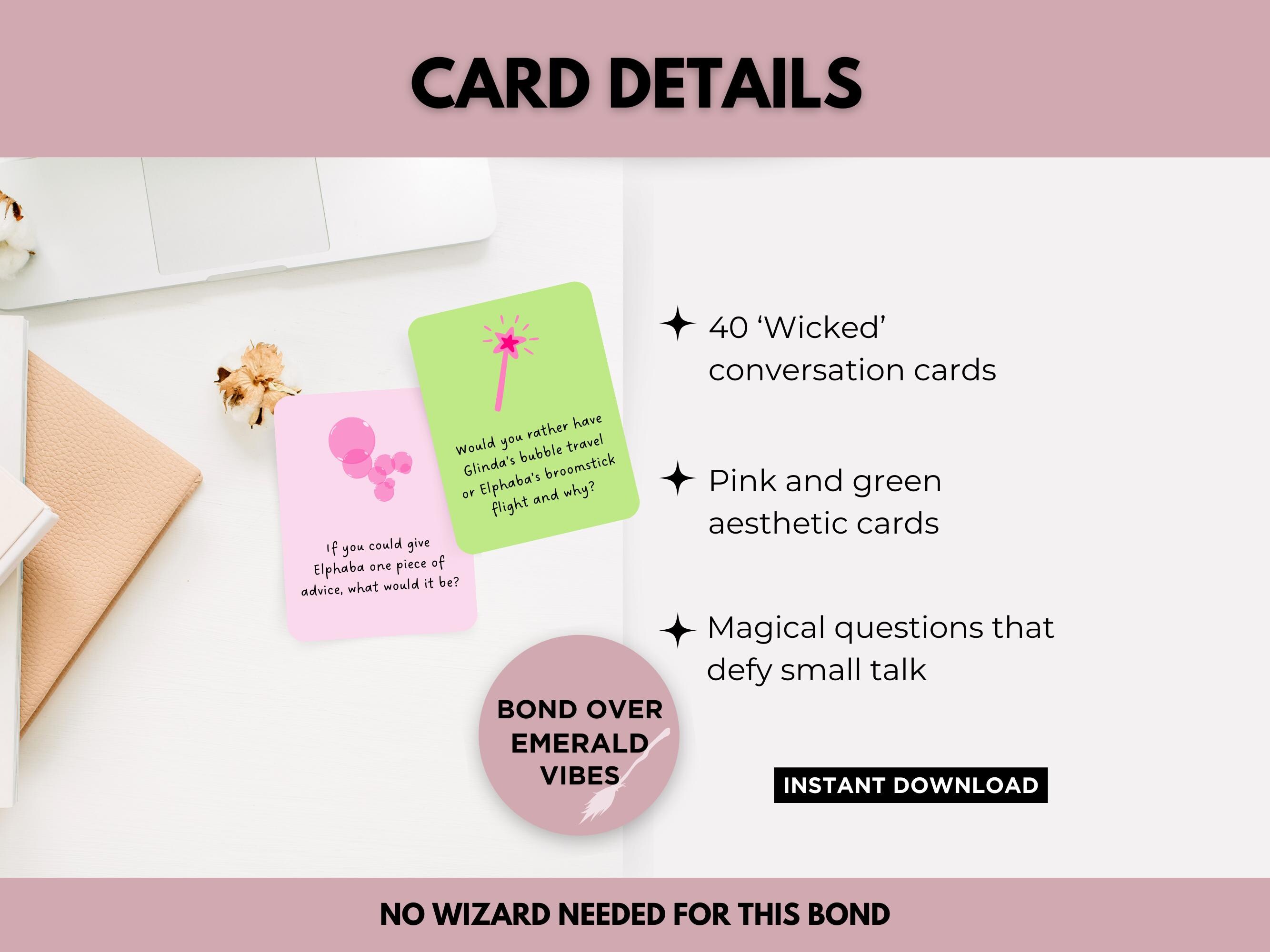 Wicked Conversation Cards, Conversation Starter, Wicked Holiday ...