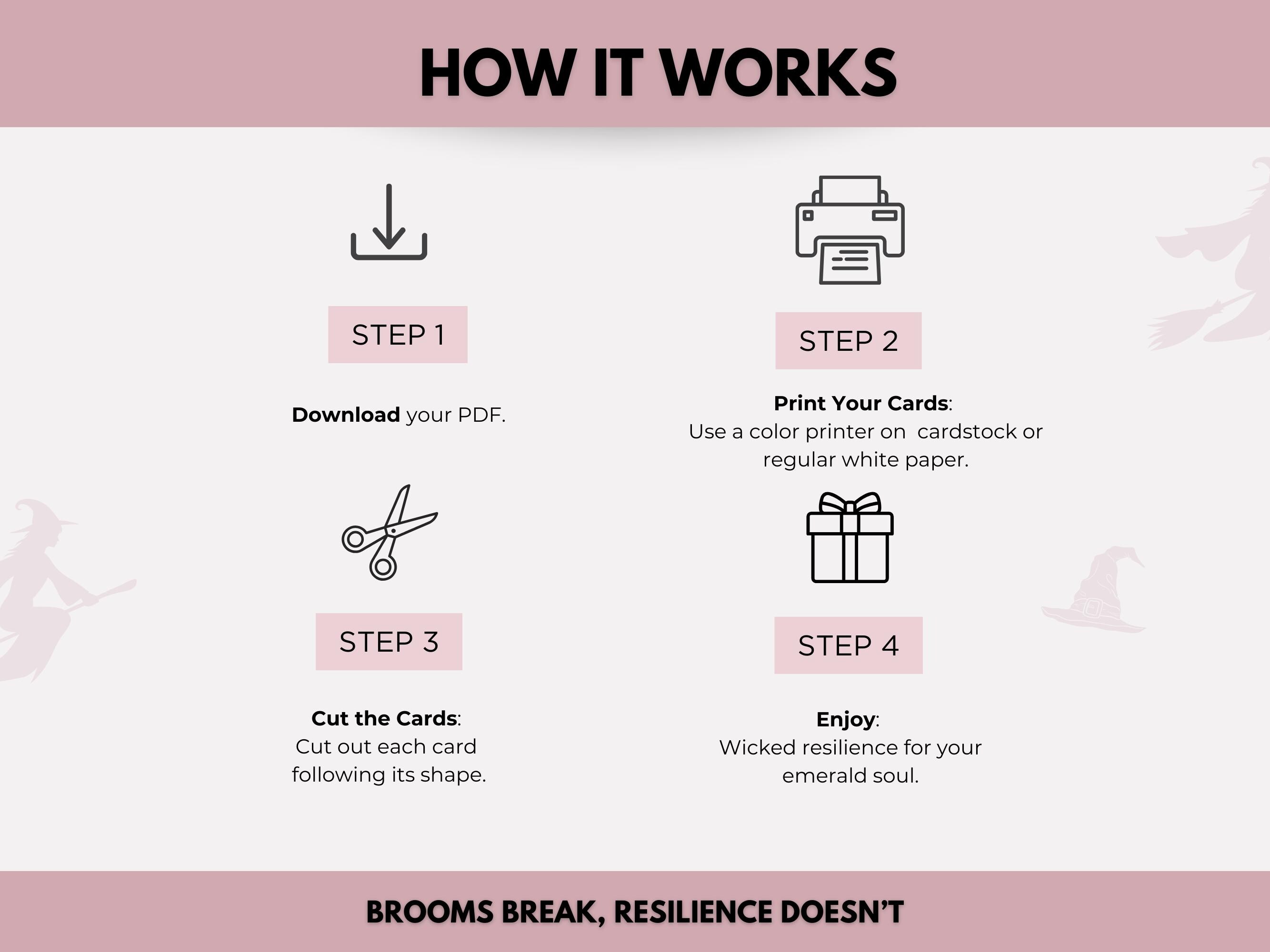 Wicked Movie Resilience Cards, Printable Inspirational Cards, Wicked ...