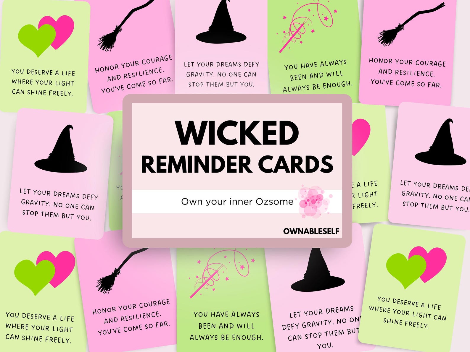 Wicked Gentle Reminders, Wicked Affirmation Cards, Wicked Movie ...