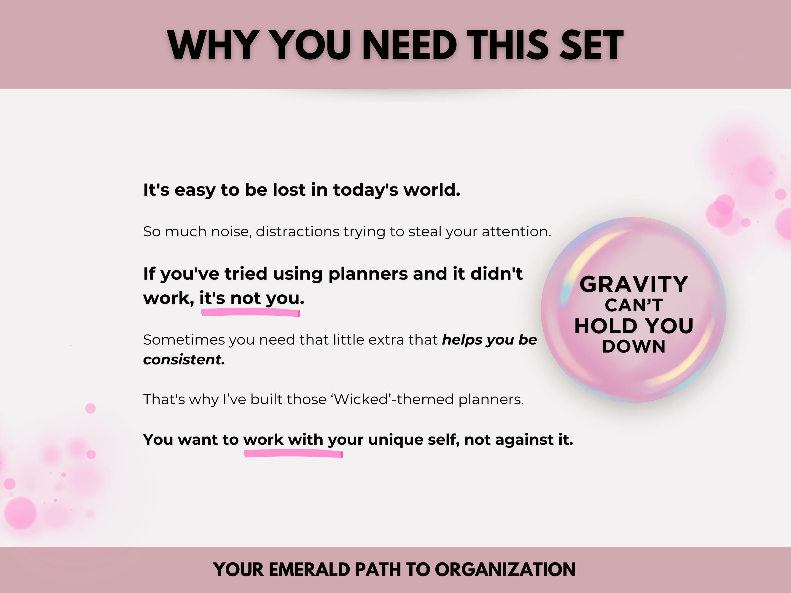 Wicked Planner Printable, Week on One Page, Undated Daily Schedule ...