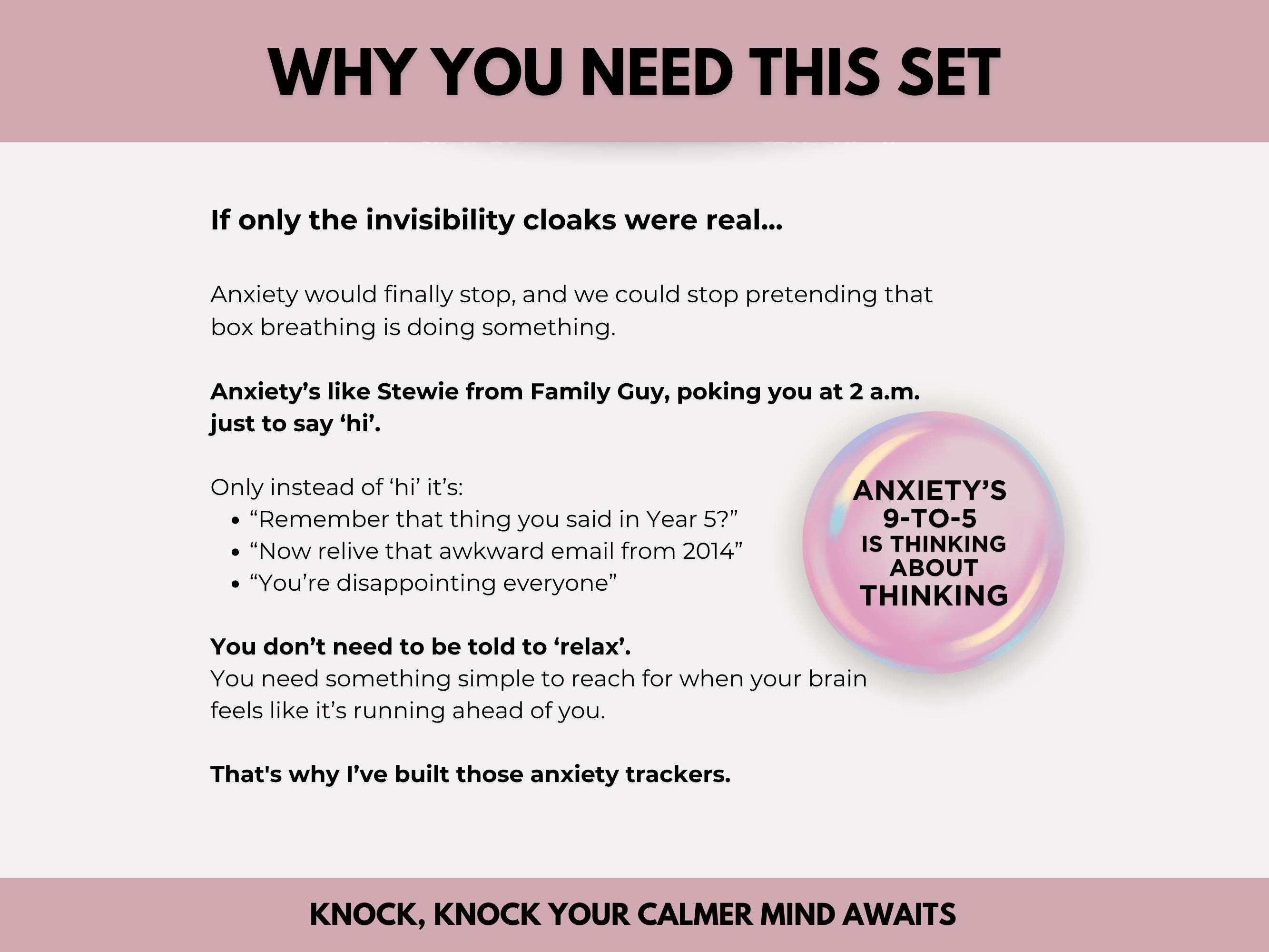 Anxiety Tracker Printable, Anxiety Tracking Worksheet, Anxiety ...