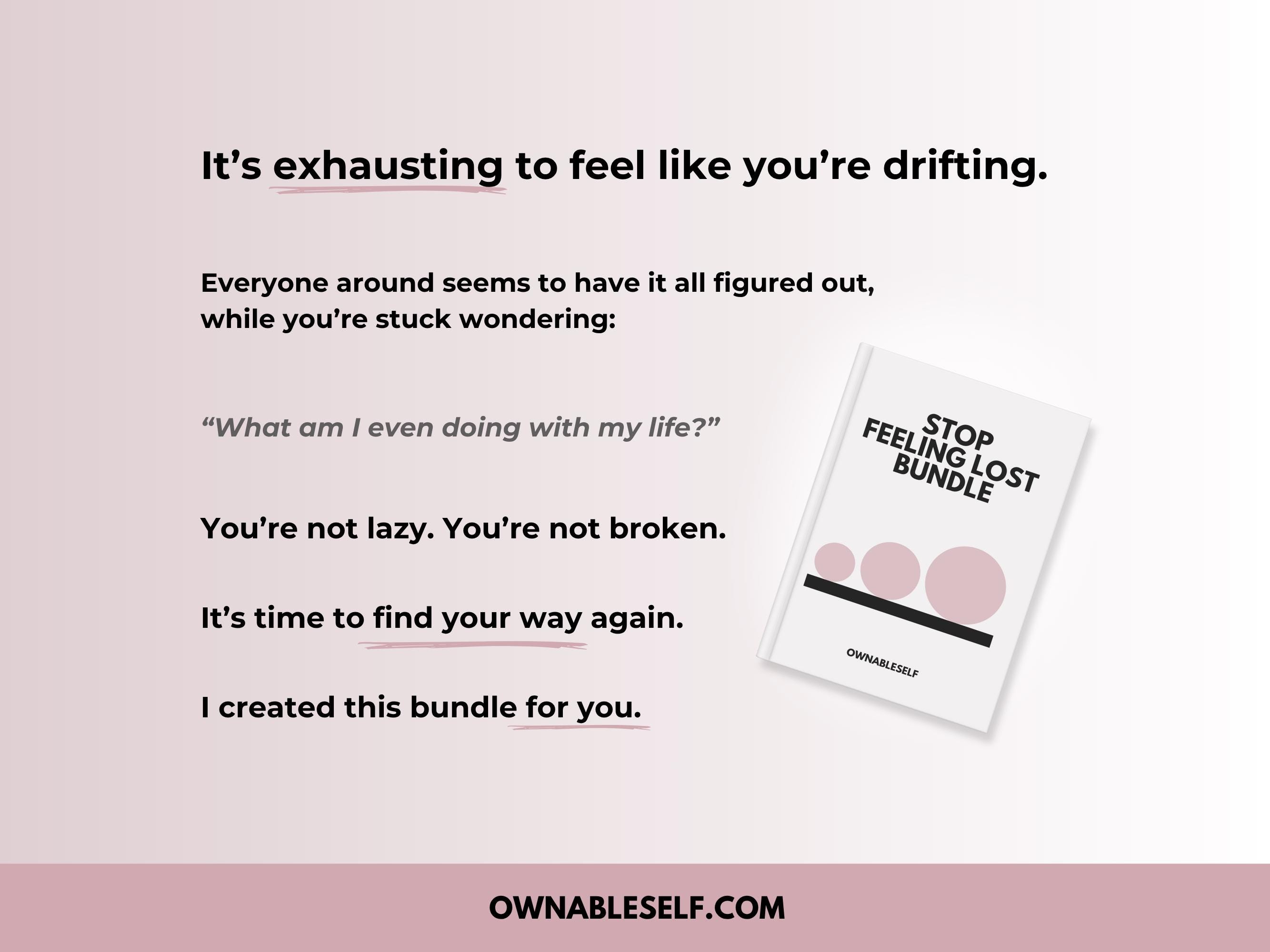 Stop Feeling Lost in Life Bundle, How to Get My Life Back on Track ...