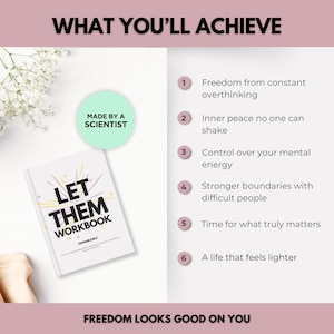Let Them Workbook, Healthy Relationships Worksheets, Let Them Mentality ...