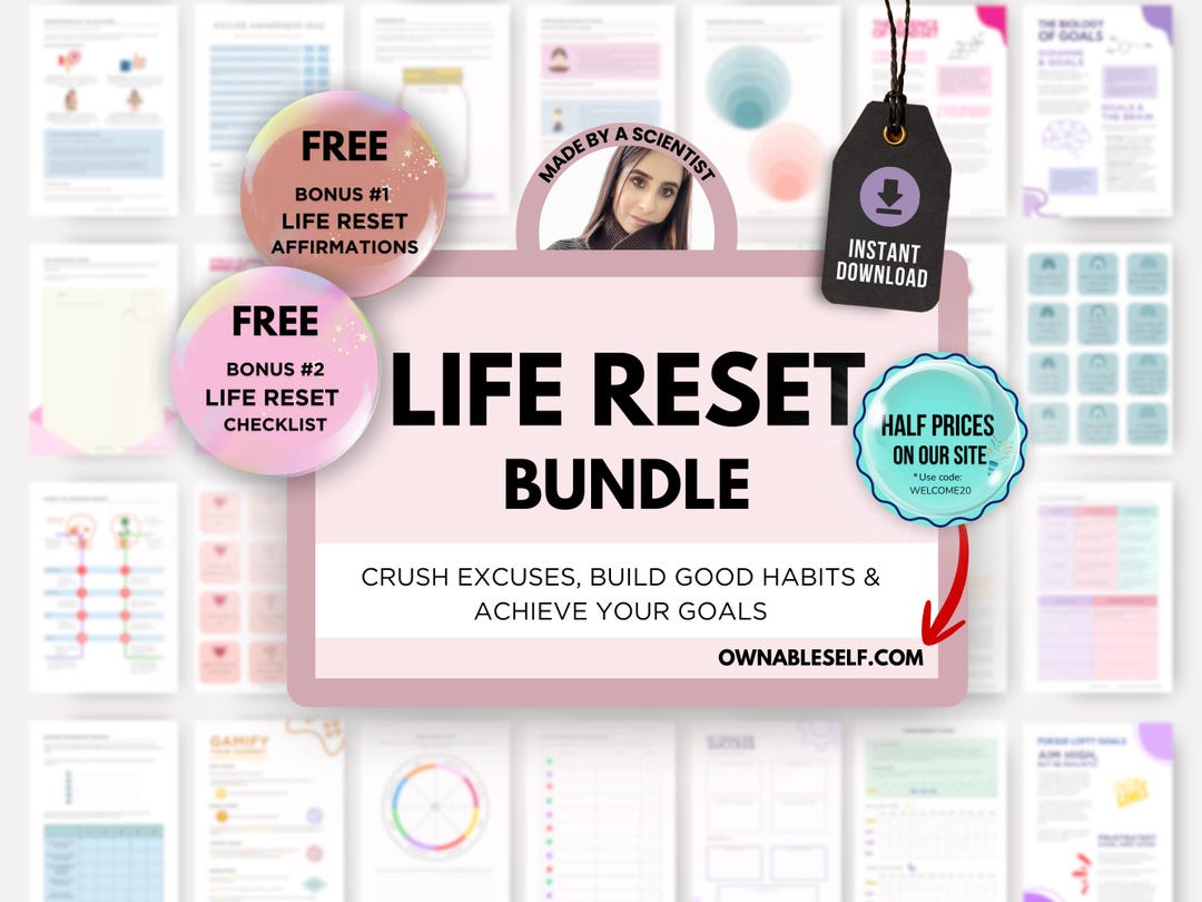 Life Reset Bundle, Reset Your Life, How to Change My Life Workbook, How ...