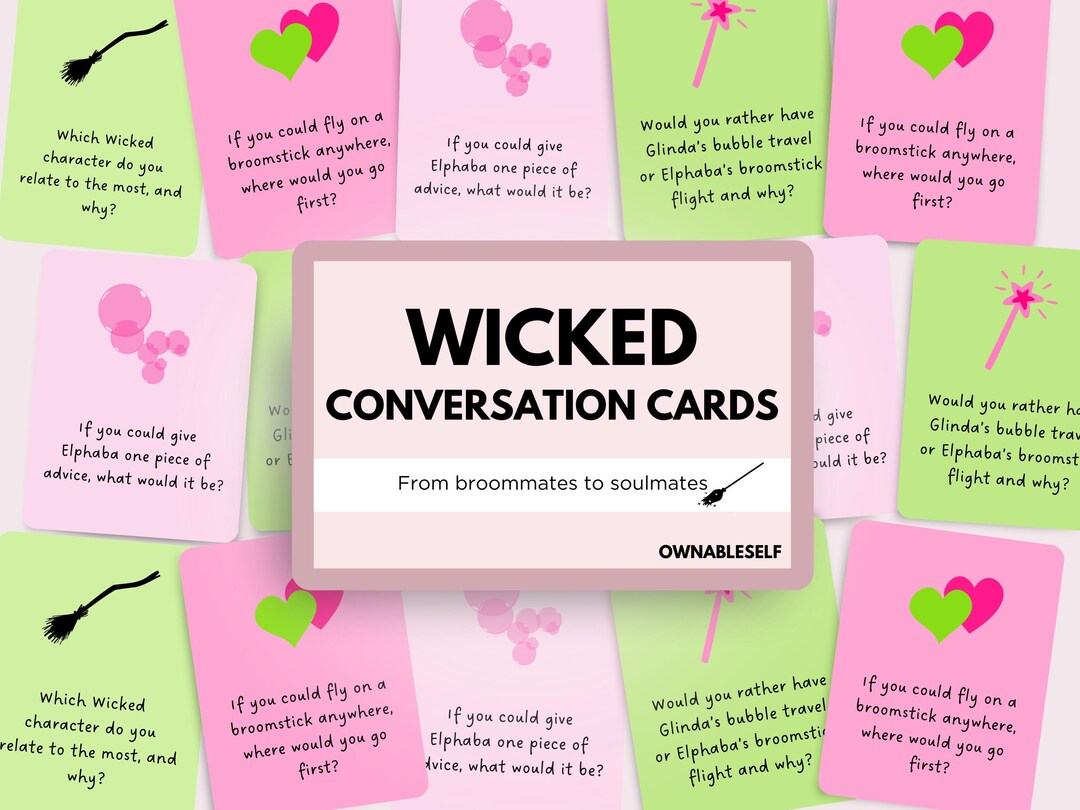 Wicked Conversation Cards, Conversation Starter, Wicked Holiday ...