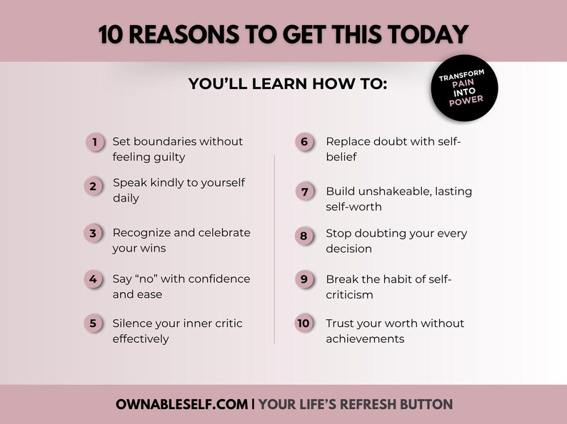 Self Worth Worksheets for Building Self Esteem, Self Love Worksheets ...