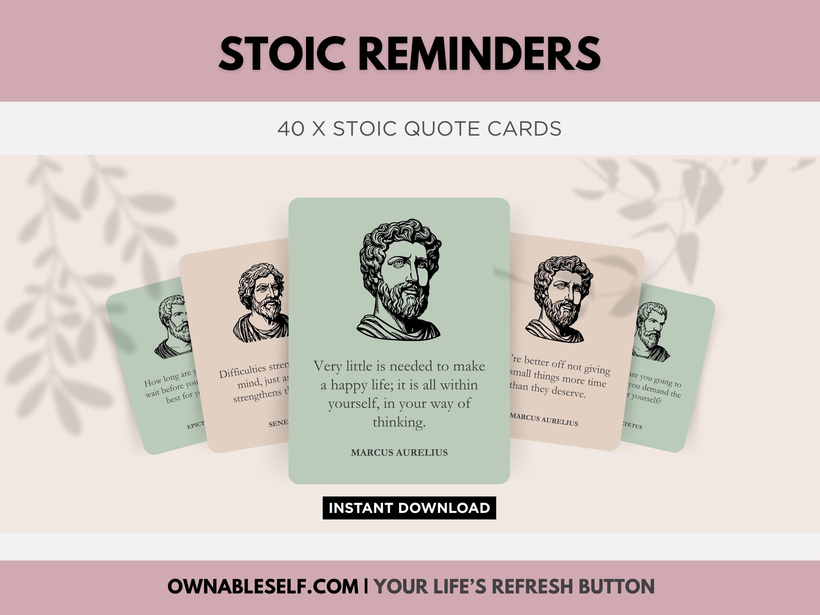Stoic Reminders Printable, Stoic Quotes on Self Improvement, Seneca ...