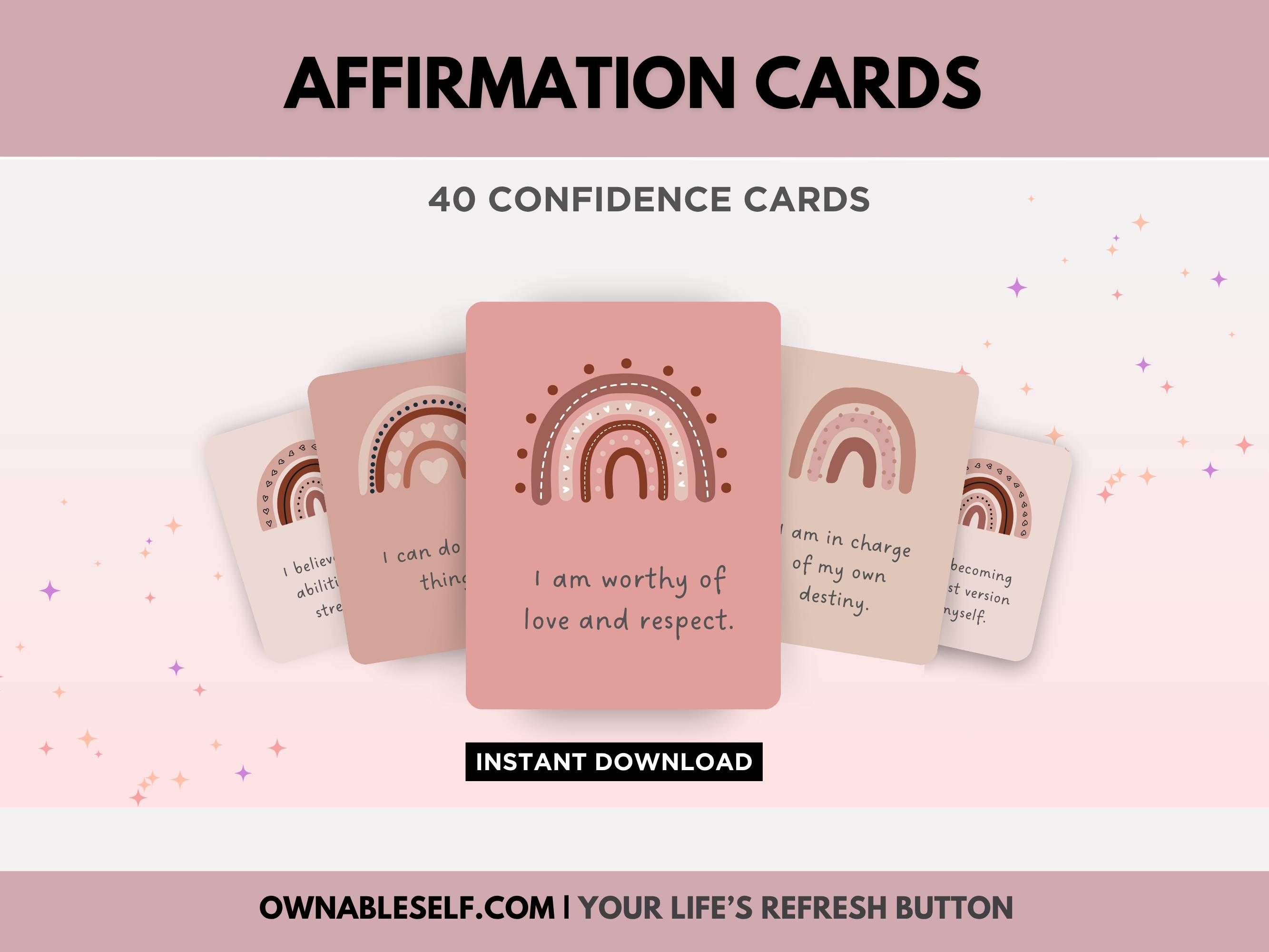 Positive Affirmation Cards, Printable Flashcards, Affirmation for ...