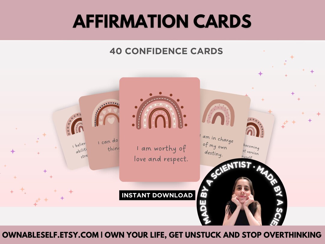 Positive Affirmation Cards, Printable Flashcards, Affirmation for ...