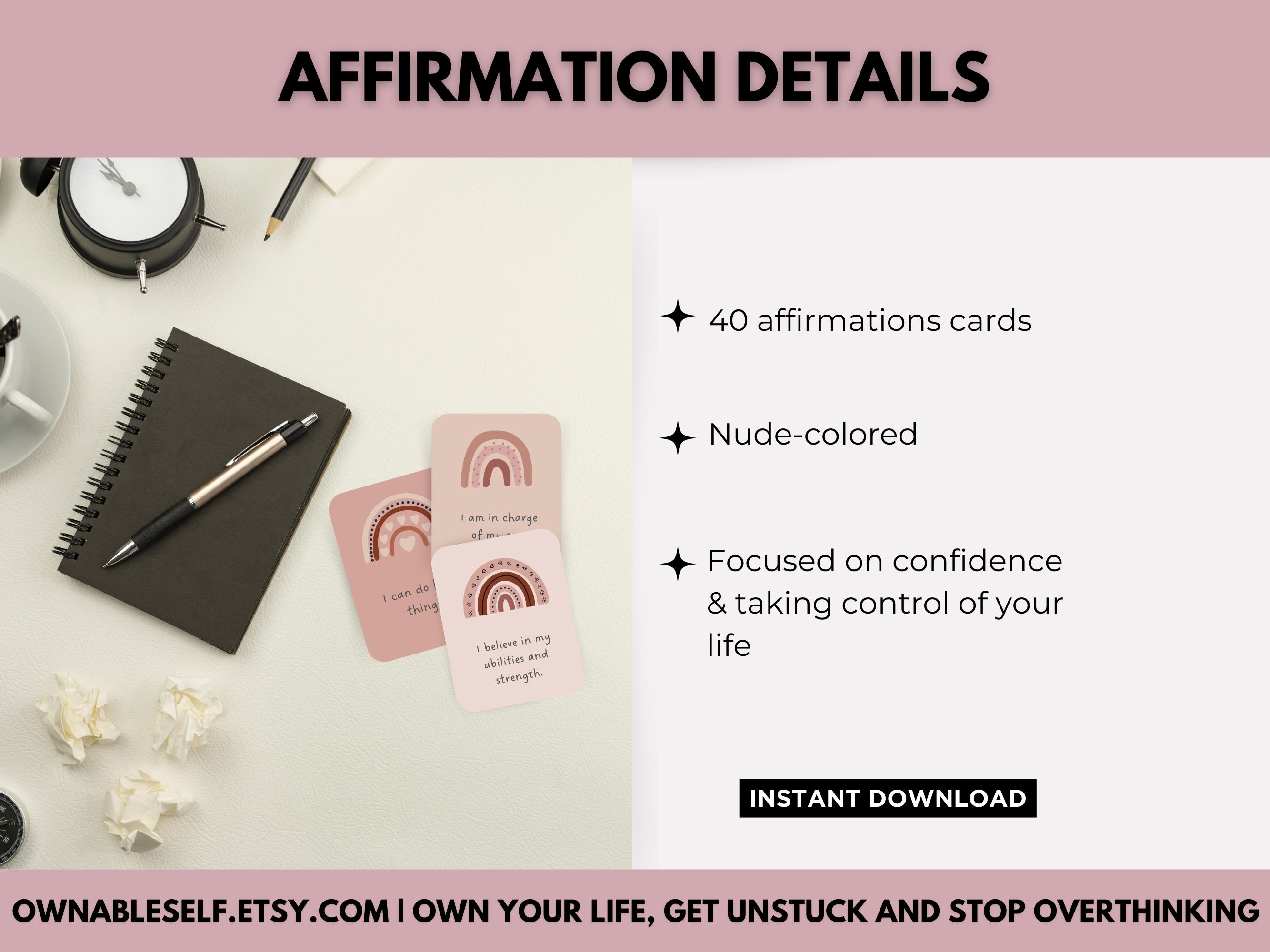 Positive Affirmation Cards, Printable Flashcards, Affirmation for ...