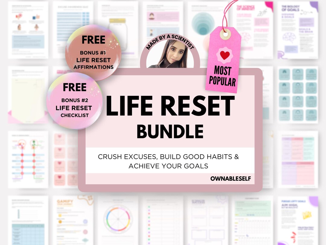 Life Reset Bundle, Reset Your Life, How to Change My Life Workbook, How ...