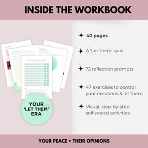 Let Them Workbook, Healthy Relationships Worksheets, Let Them Mentality ...