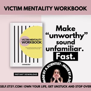 Victim Mindset Workbook, Heal From Trauma Worksheet, Stop Wasting Your ...