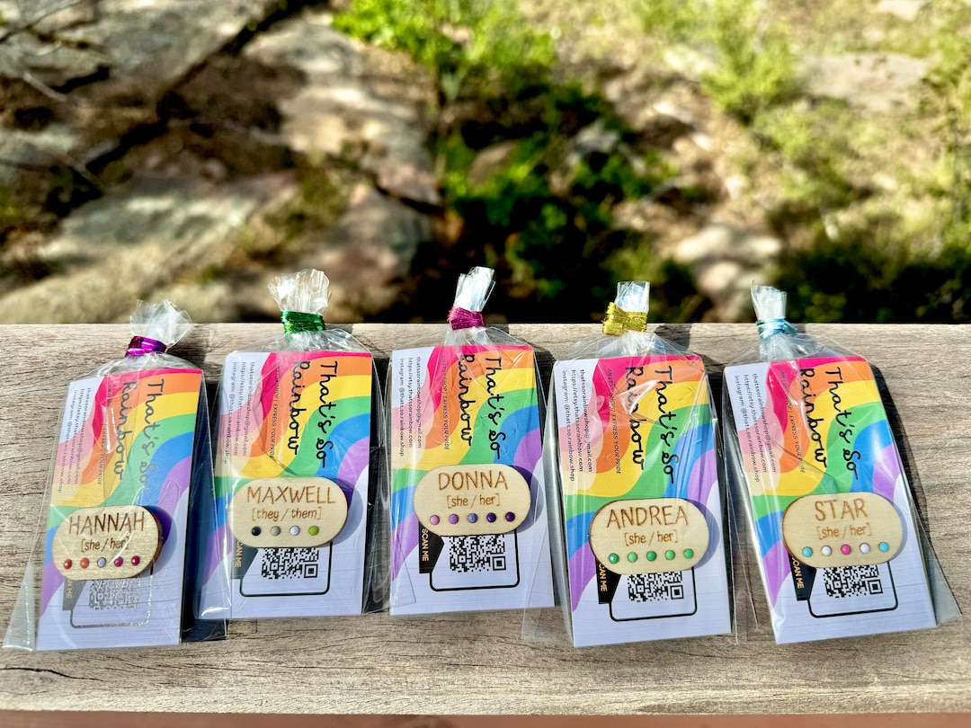 Custom NAME TAG With Pronouns + Pride Flag | Gender + Sexuality | LGBTQ ...