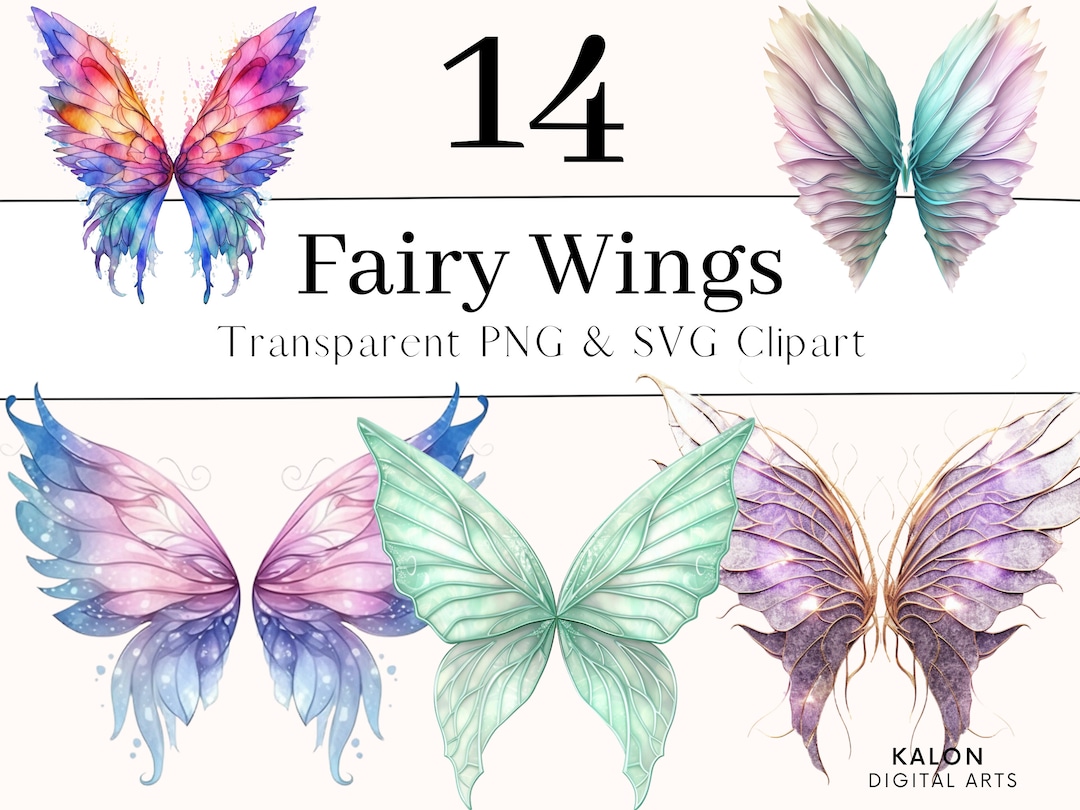 Fairy Wings Clipart Bundle, Fantasy Clipart, Fairy Wings PNG ...