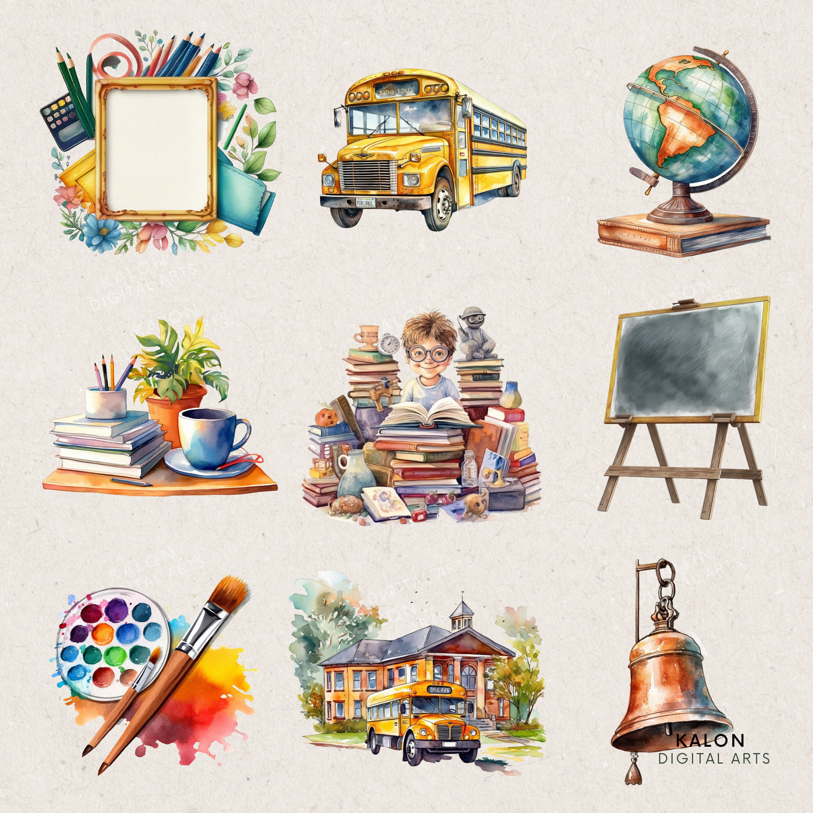 Back to School PNG Clipart Bundle Teacher SVG Graphics - Etsy