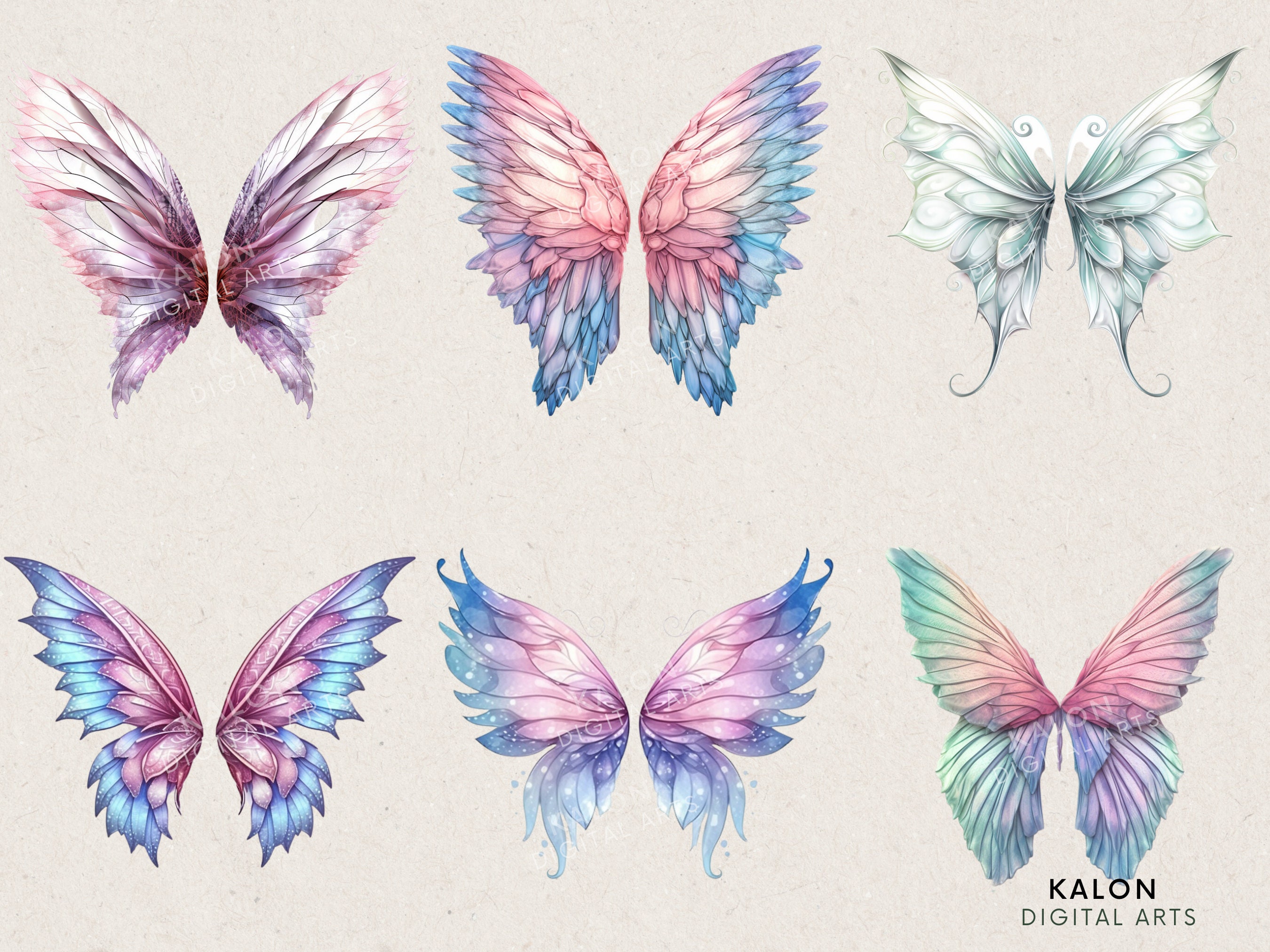 Fairy Wings Clipart Bundle, Fantasy Clipart, Fairy Wings PNG ...
