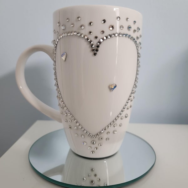 Personalized Custom Rhinestone Coffee Mug, Handmade - Etsy
