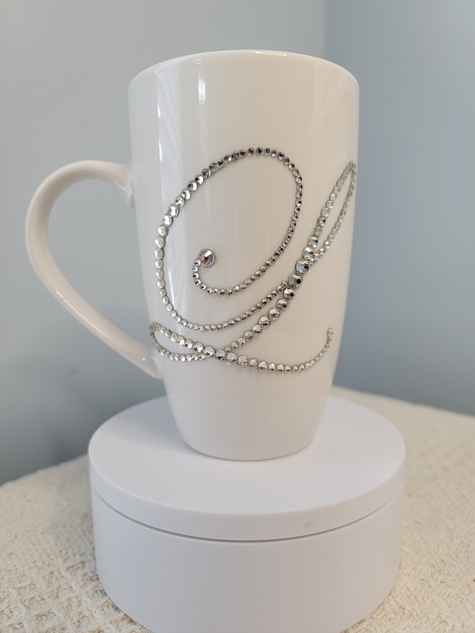 Personalized Custom Rhinestone Coffee Mug, Handmade - Etsy