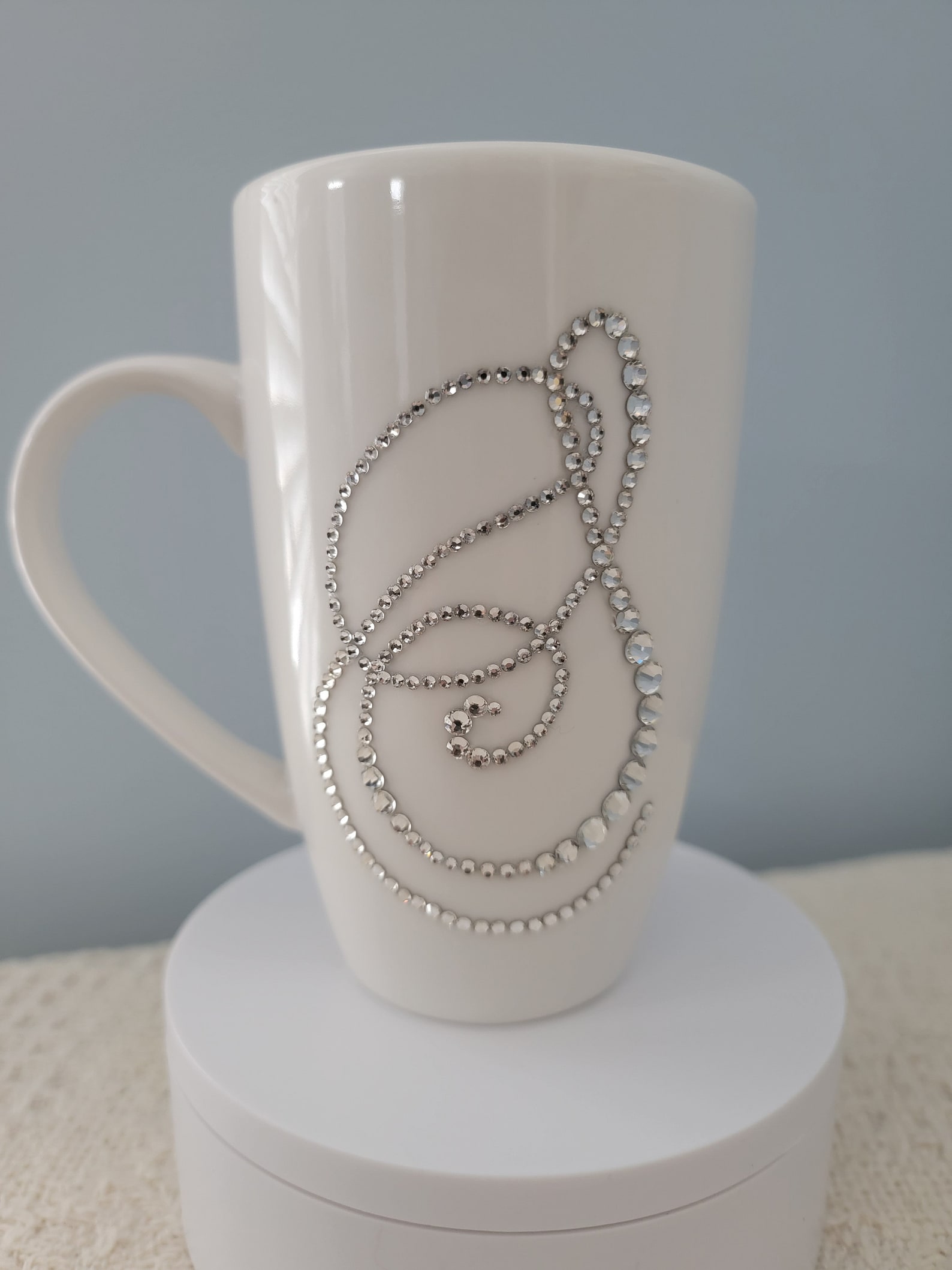 Personalized Custom Rhinestone Coffee Mug, Handmade - Etsy