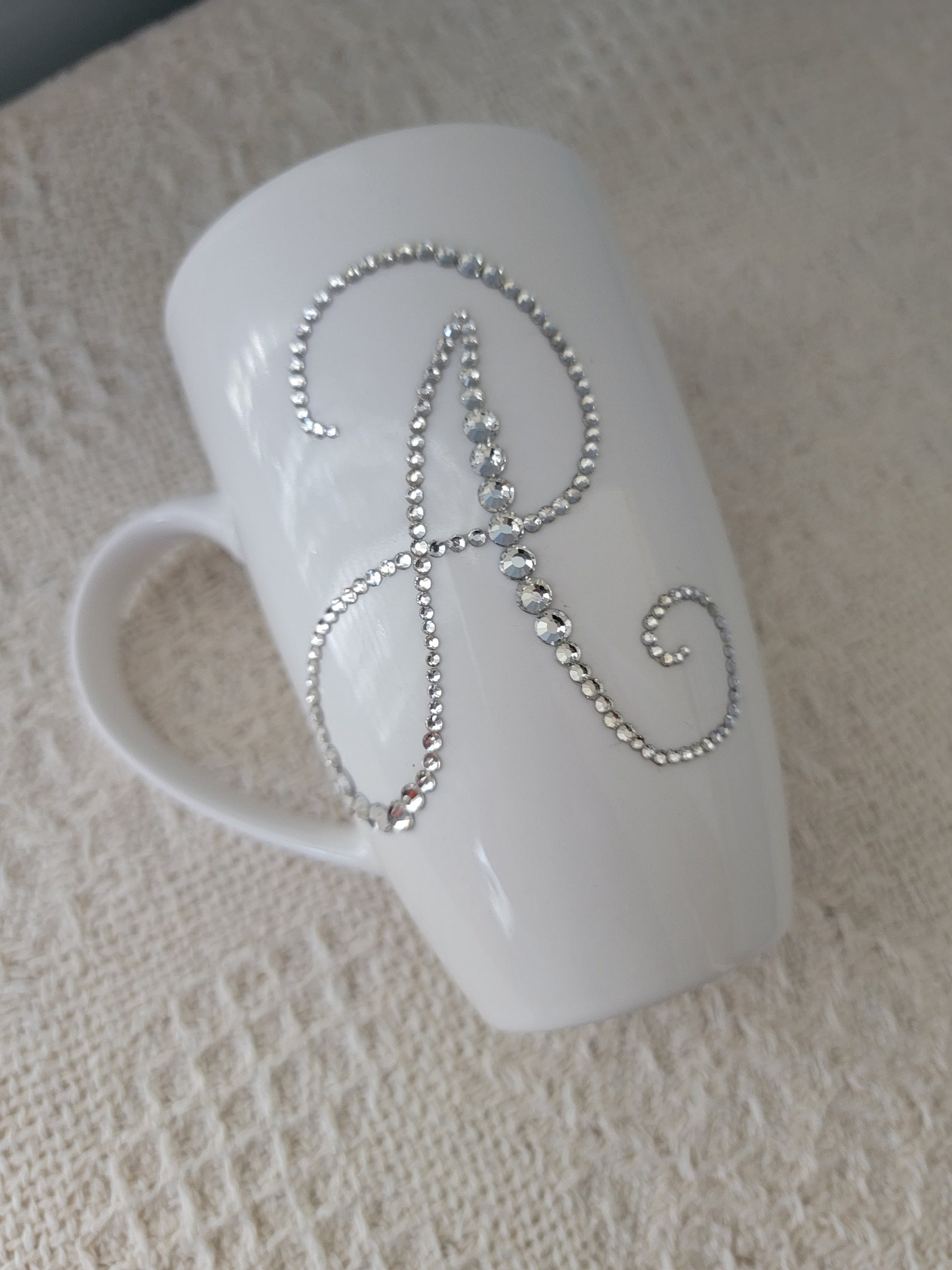 Personalized Custom Rhinestone Coffee Mug, Handmade - Etsy