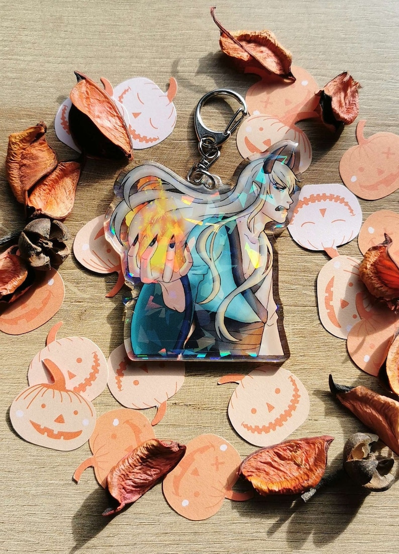 ENTAINITI Webtoon Comic Anime Manga Devil Horns Keychain Acryl - Etsy