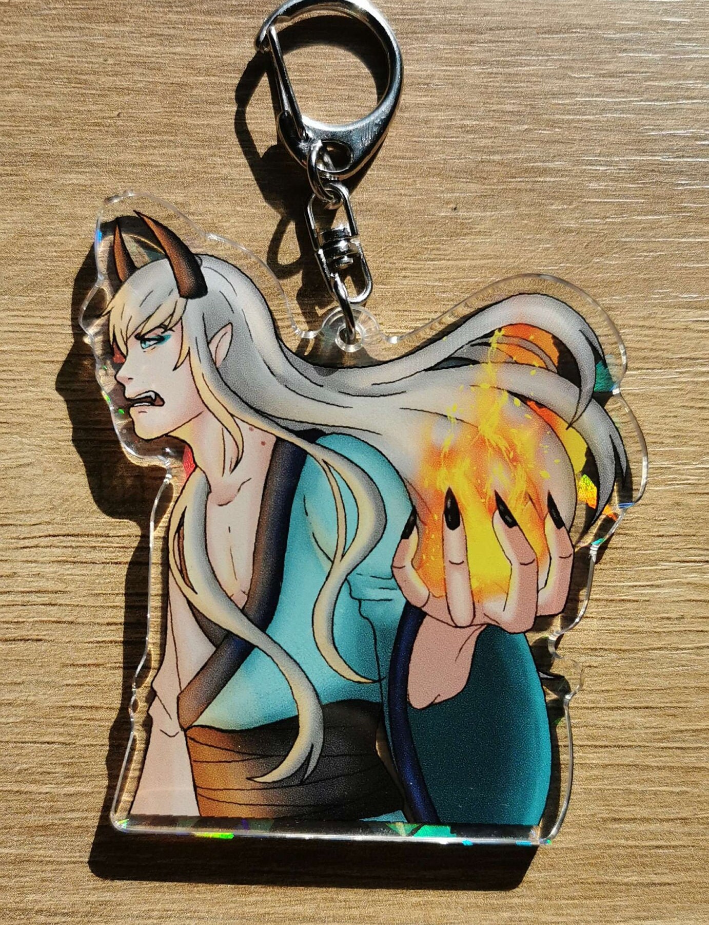 ENTAINITI Webtoon Comic Anime Manga Devil Horns Keychain Acryl - Etsy