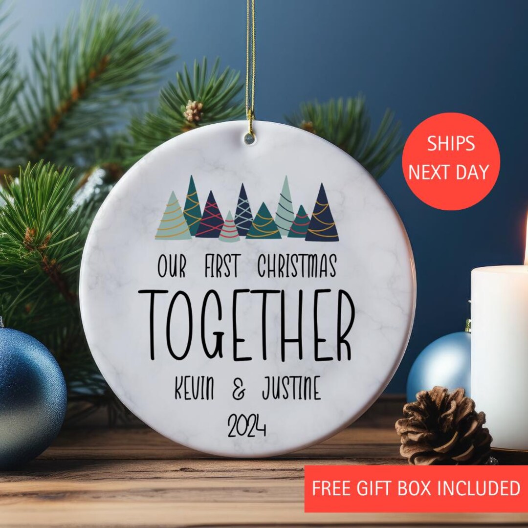 Our First Christmas Together Personalized Ornament, Couples 1st ...