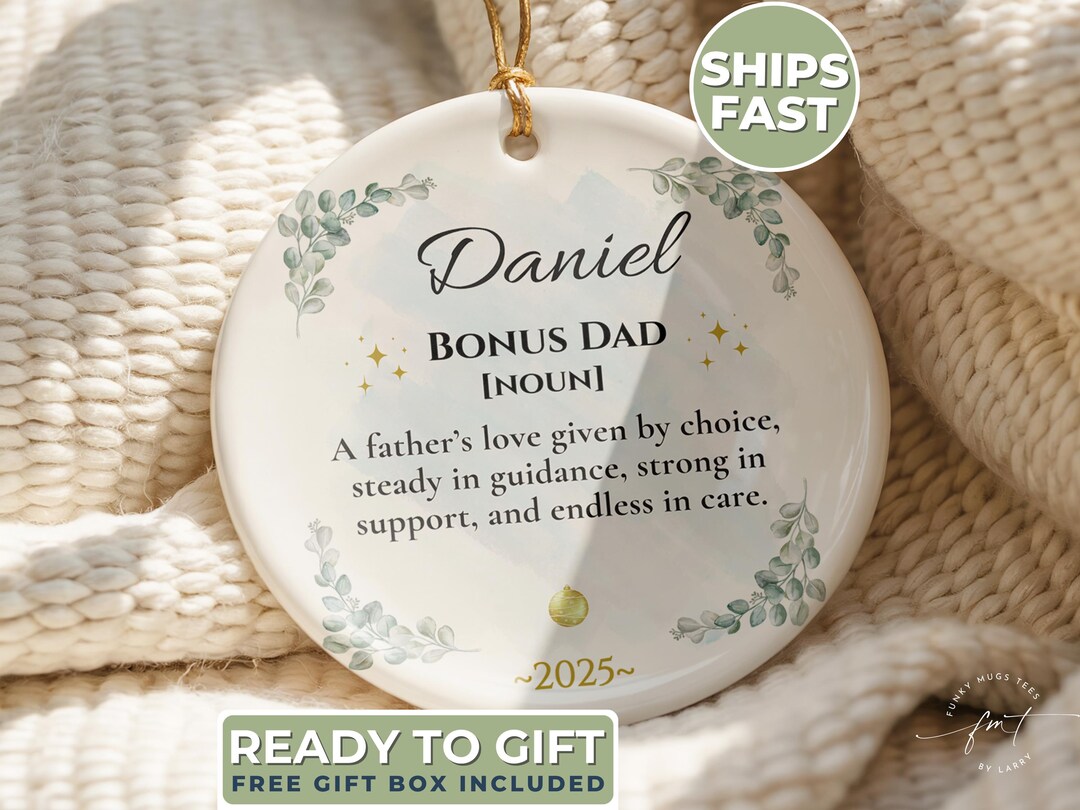 Bonus Dad Ornament Definition Ornament – Personalized Name & Year ...