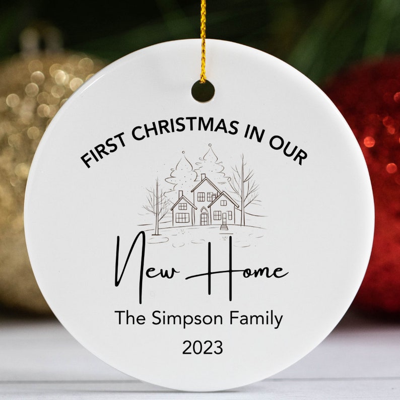 First Christmas in Our New Home Personalized Ornament, New Home ...