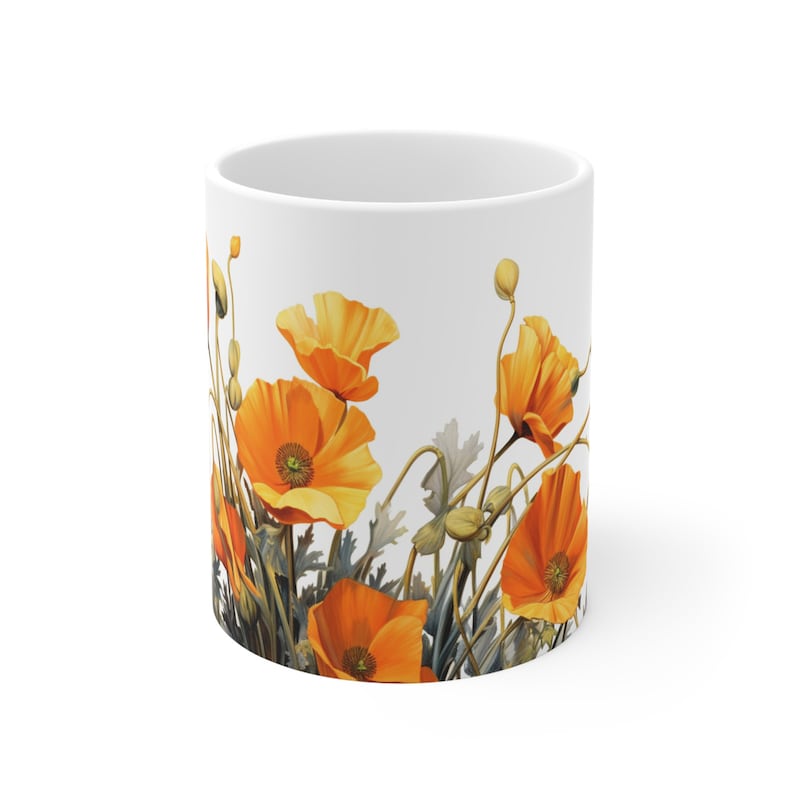 California Poppy Mug - Etsy