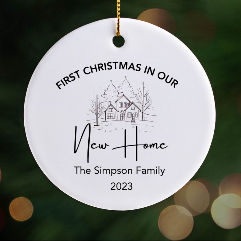 First Christmas in Our New Home Personalized Ornament, New Home ...