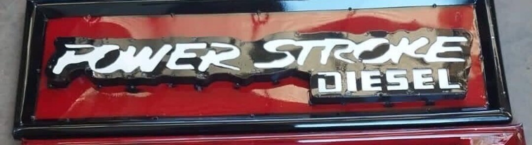 Powerstroke Diesel Metal Tailgate Sign Mancave Decor - Etsy