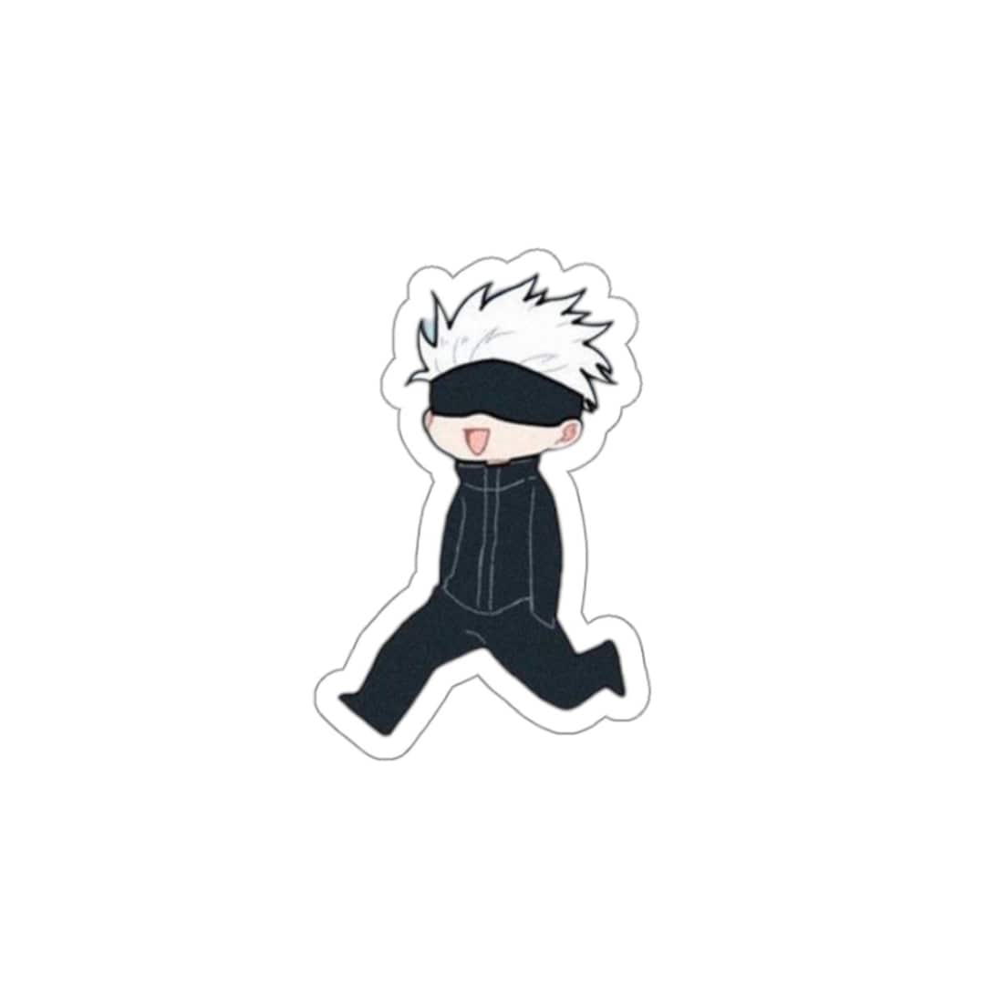 Satoru Gojo Chibi Jujutsu Kaisen Sticker, Transparent White 2x2 / 3x3 ...