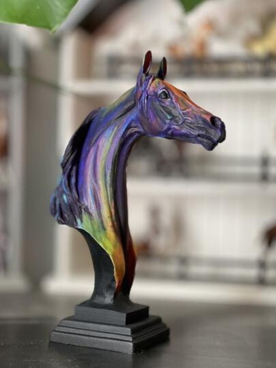 Pat Kasper American Saddlebred Horse Bust Rainbow - Etsy