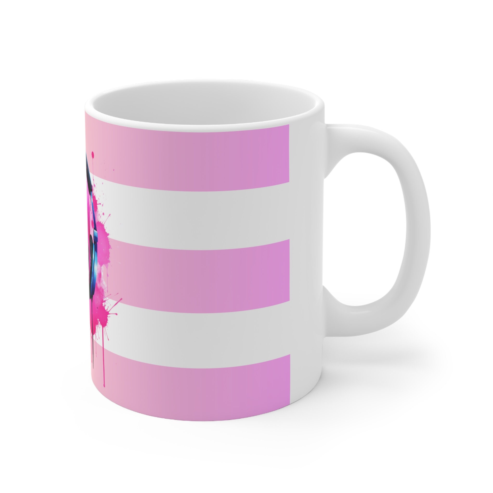 Pink Stripped Alien Ceramic Coffee Tea Mug 11oz for Teachers, Gifts ...