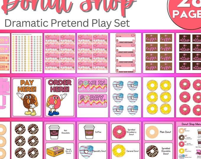 Donut Shop Dramatic Play Printables - Creative Pretend Play for Kids ...