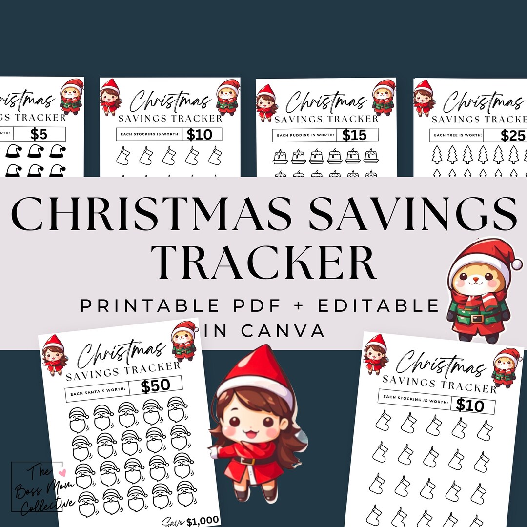Savings Challenge Printable| Money Saving Challenge |christmas Savings ...
