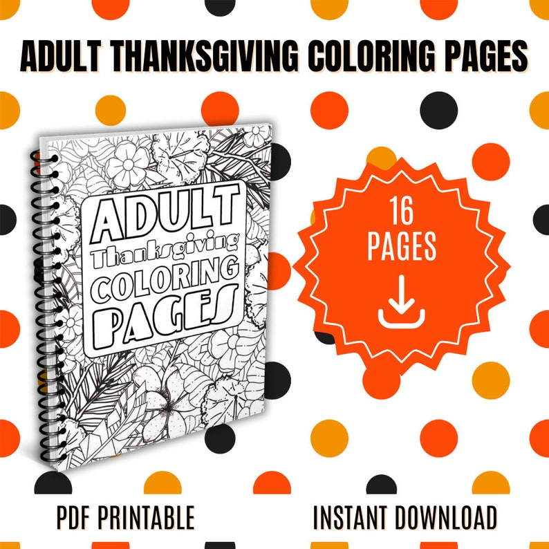Fall Coloring Pages | Adult Coloring Pages | Thanksgiving Coloring Book ...