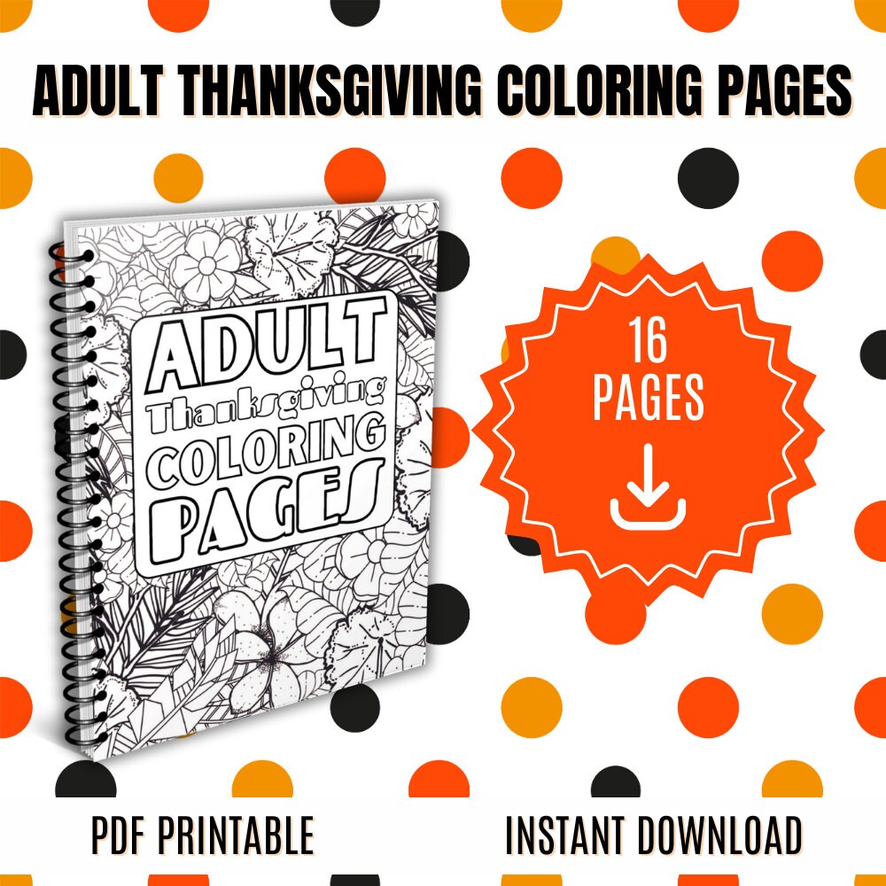 Fall Coloring Pages | Adult Coloring Pages | Thanksgiving Coloring Book ...