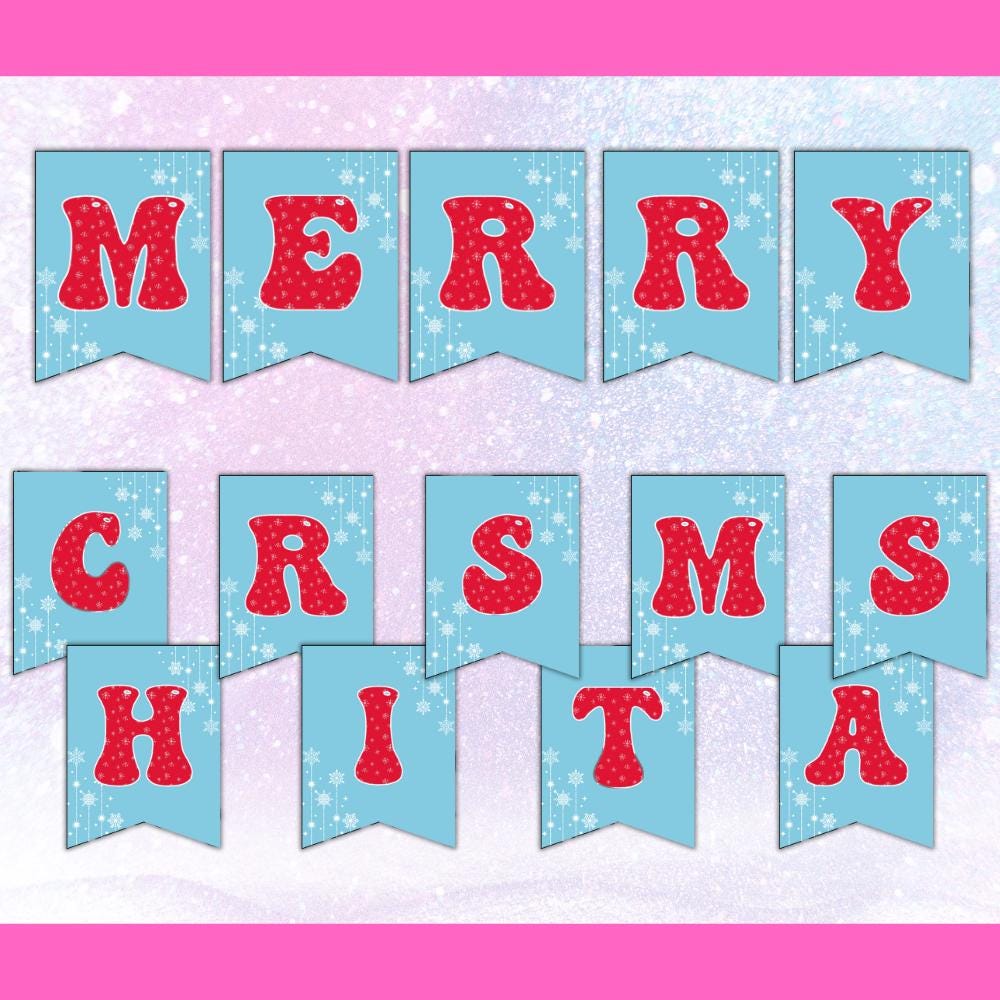 Christmas Classroom Banner - Printable Holiday Decor - Kids Room Art ...