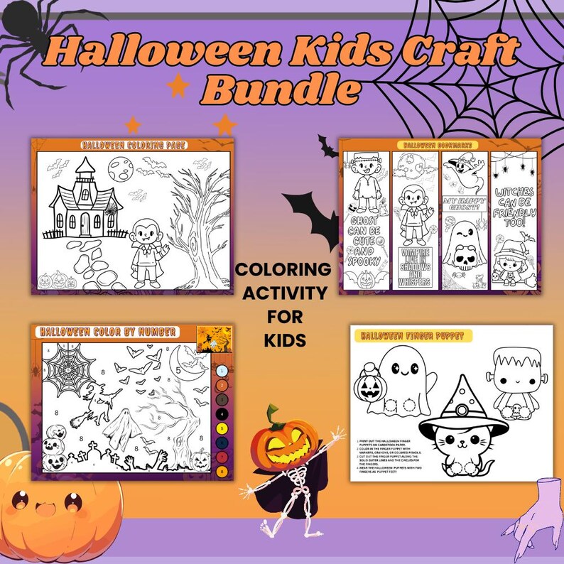 Halloween Craft Bundle | Printable Activities for Kids | Spooky Crafts ...