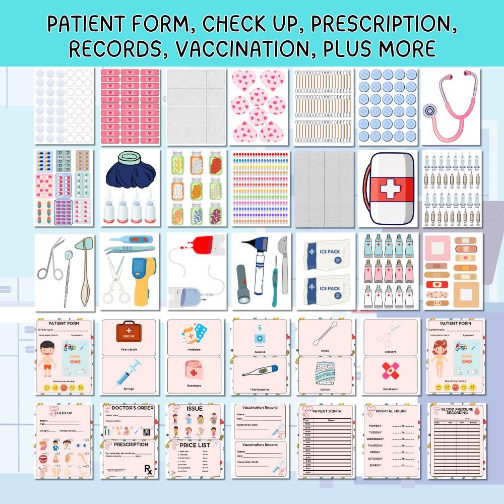 Doctor's Office Pretend Play Printables | Fun Medical Role-play ...